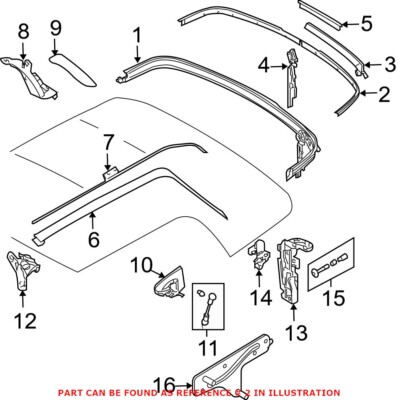 For Mini Cooper 2005-2008 Convertible Top Moulding Genuine Mini ...