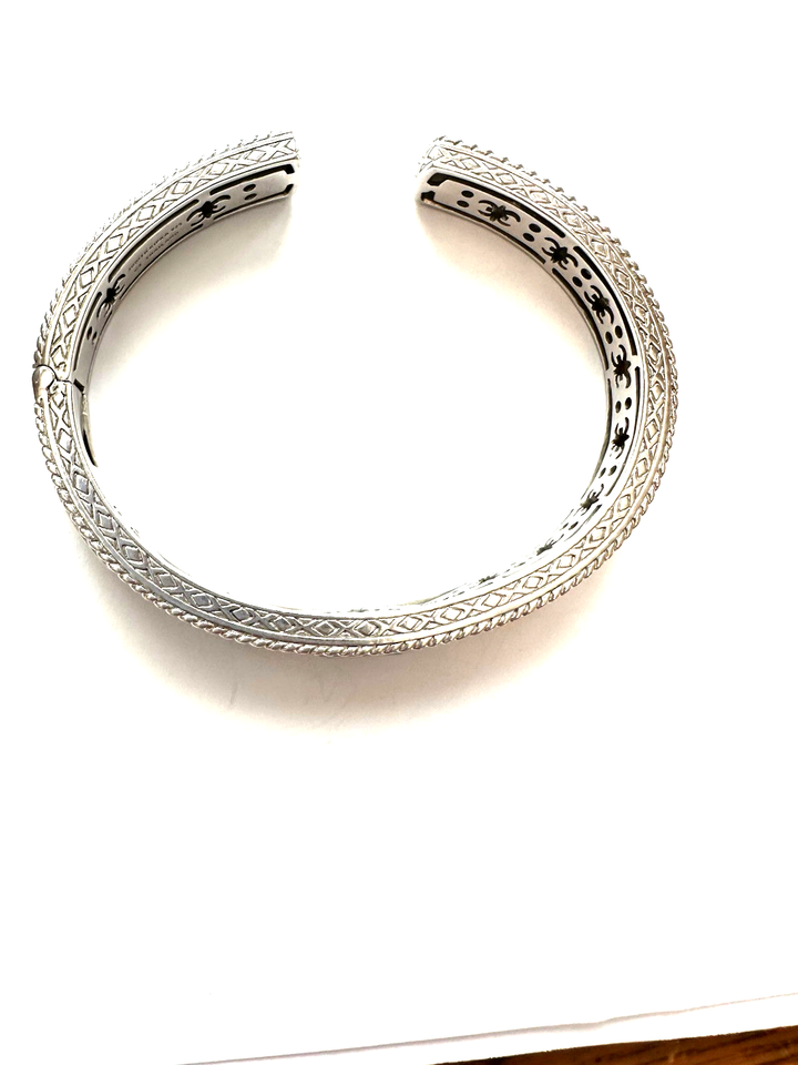 Judith Ripka Sterling Silver Pia Cuff with Sapphires | eBay