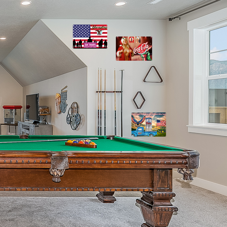 Coca Cola Pin Up Metal Tin Sign Vintage Man Cave Garage Retro Art Decor ...