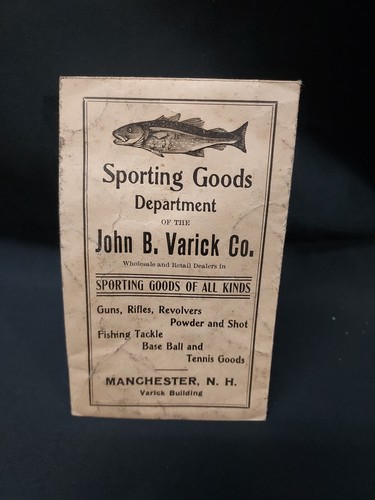 OLD ca. 1910 John B Varick Co. Adv Envelope GUNS RIFLES FISHING ...