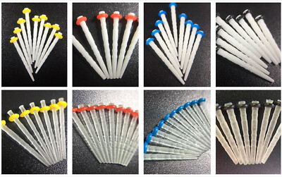 50Pcs Dental Endo Fiber Post Glass Quartz Screw Root Canal Pin 1.2 1.4 ...