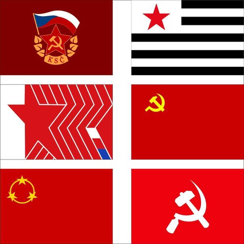 Communist Party Flag Czechoslovak Breton KSCM Bohemia Moravia Malaya ...