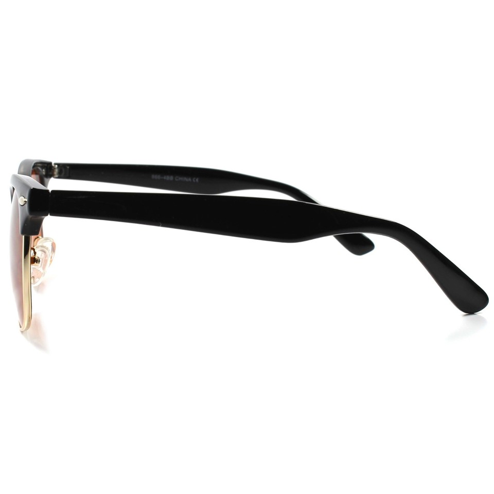 Classic Vintage Retro Style Horn Rimmed Amber Blue Blocker Driving ...