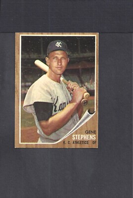 1962 TOPPS #38 GENE STEPHENS-2--KC A'S--NO CREASES--EX/MT/NR/MT++ | eBay