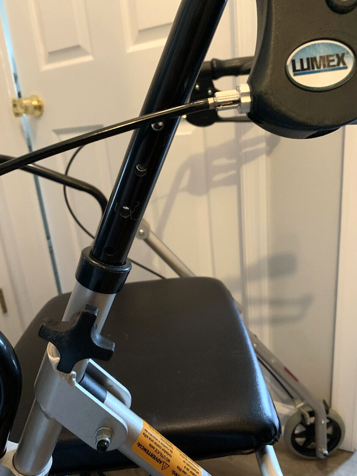 Lumex 4 wheeled Foldable Walker Adjustable Handles 300 lbs capacity ...