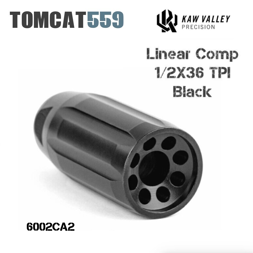 Kaw Valley Precision KVP 9mm Linear Comp/Compensator 1/2x36 TPI - Black ...