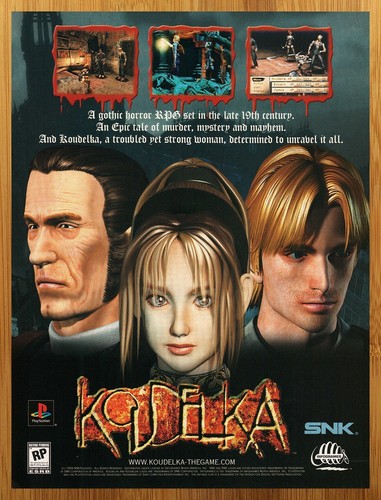 1999 Koudelka PS1 Playstation 1 Print Ad/Poster Horror Art Shadow ...