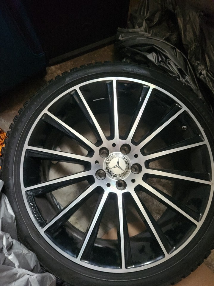 AMG WHEELS WITH WINTER TIRES/SET OF 4. S CLASS RIMS ON PIRELLI ...