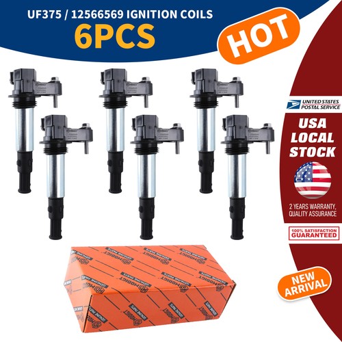 6x UF375 Ignition Coils 12566569 D501C For Saab 9-3 Saturn Outlook 2006 ...