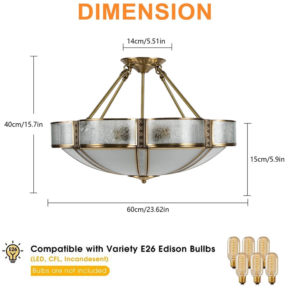 Classic Ceiling Light Fixture Flower-shaped Chandelier Ceiling Mounted ...