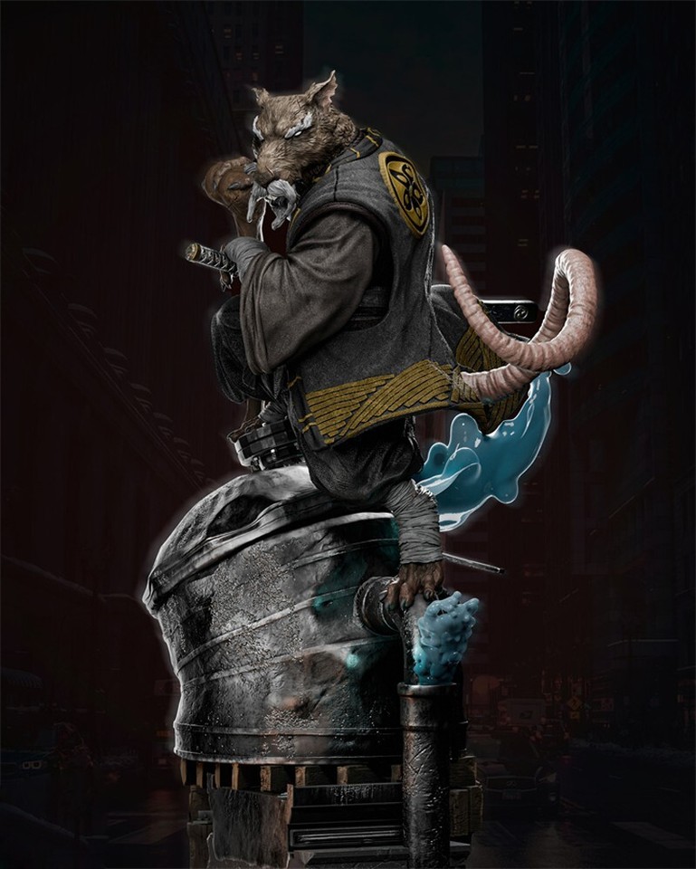 1/8 39cm Master Splinter 3D Print GK Figure Model Kit Unassemble ...