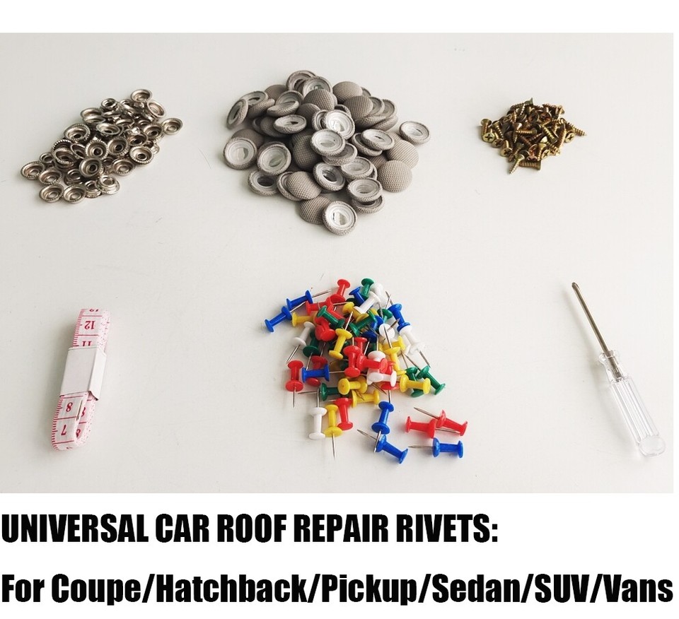 60Pcs Car Roof Liner Ceiling Repair Buckle Sagging Headliner Pins Rivet ...