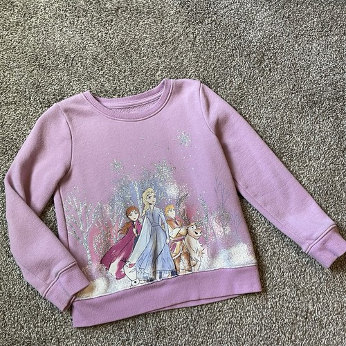 Disney Frozen Toddler Girls Size 4T Sweater Sweatshirt Purple ...