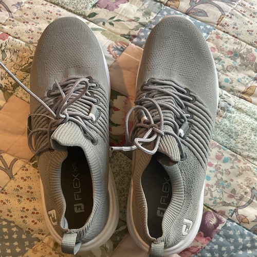 FootJoy Shoes Men’s 8M FJ Flex XP Grey Spikeless Athletic Golf Sneakers ...