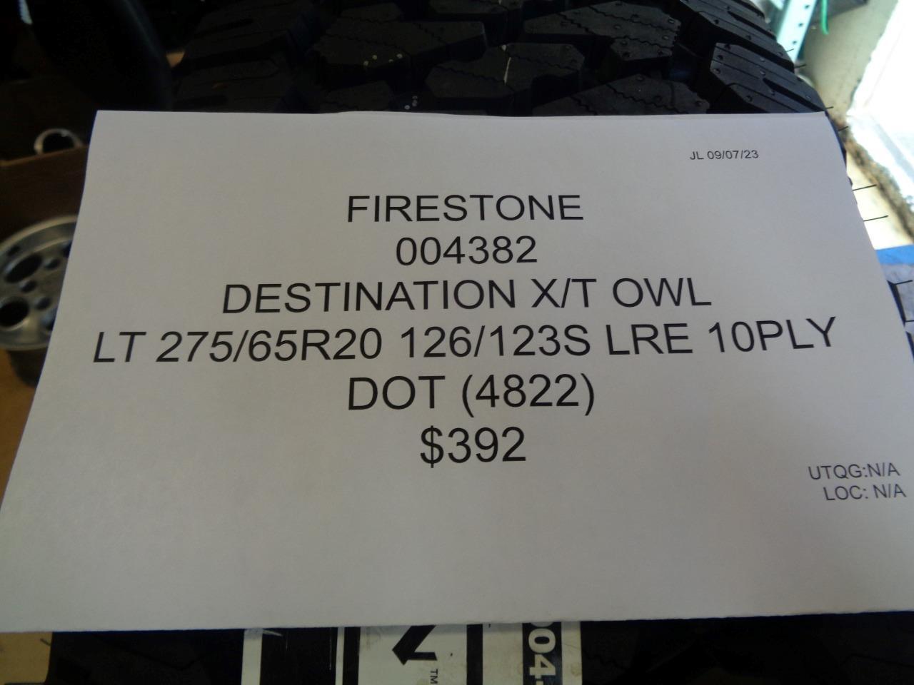 Firestone Destination XT 275/65R20 Tire for sale online | eBay