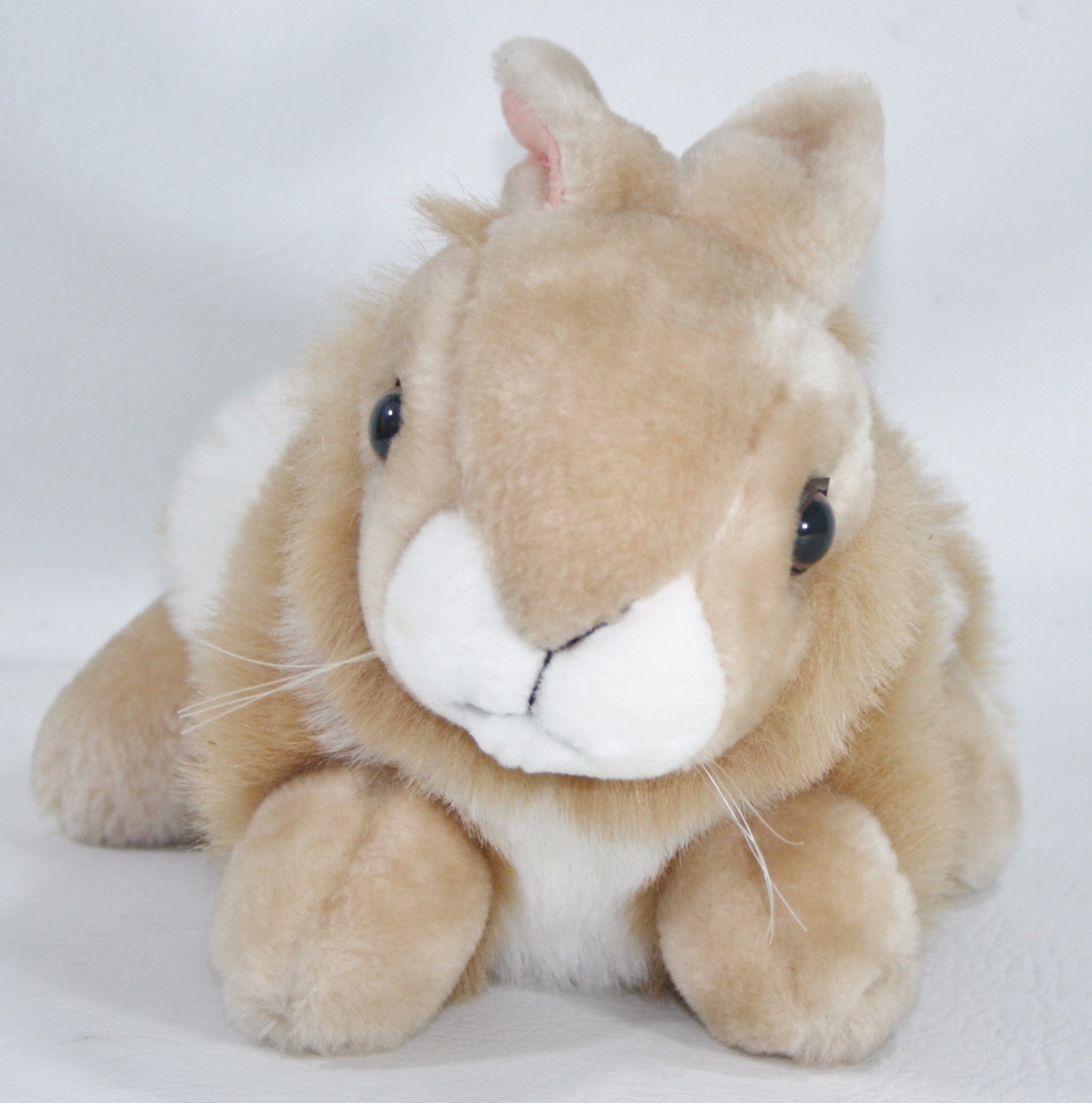 Plush Stuffed Bunny Rabbit Big Eyes Pink Ears Stuffed Chubby Soft Toy ...