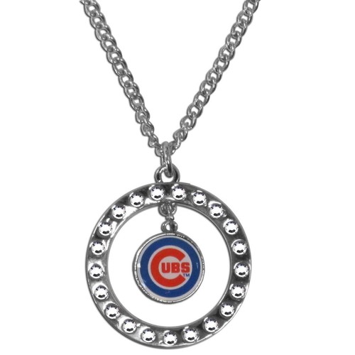 Chicago Cubs Rhinestone Necklace MLB Licensed Baseball Jewelry | eBay