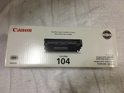 Canon Genuine 104 Black Toner Laser Cartridge imageClass MF4100,4200 ...