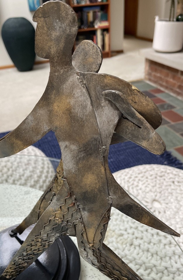 SPECTACULAR VTG Brutalist Metal Tango Dancers Massive Sculpture Statue ...