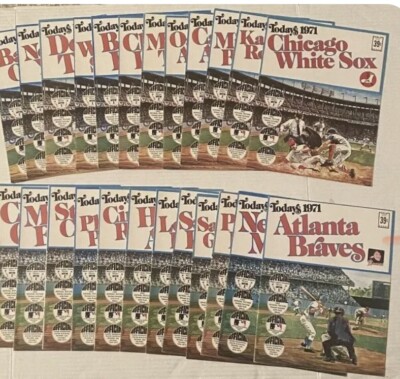 Complete set MLB Baseball Today's 1971 Stamp Books Mets Yankees Reds A ...