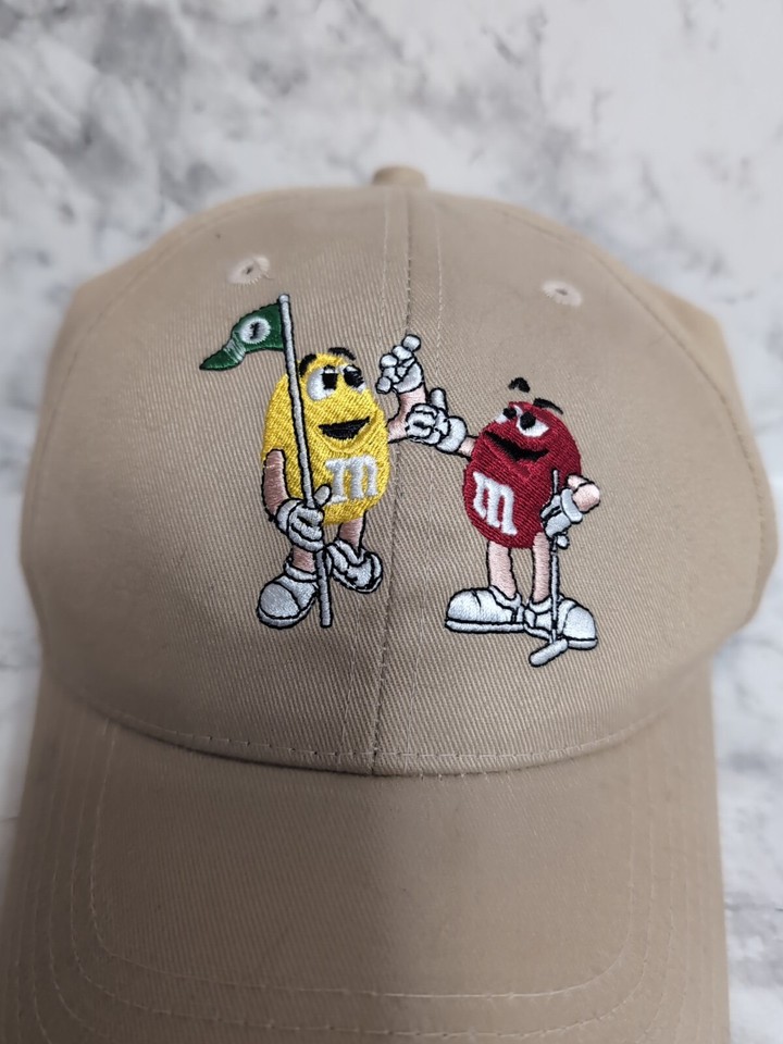 Red And Yellow M&M Strap back Hat Dad Cap Khaki | eBay