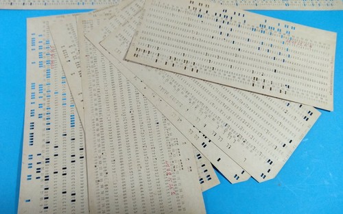 USSR Soviet Computer Mainframe Punch Card Perforated 1970s 10 pcs 4 | eBay