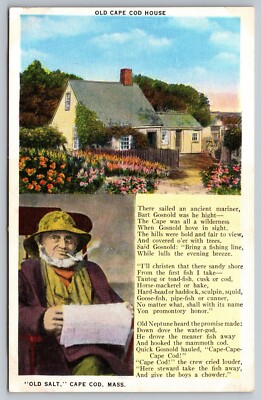 Old Cape Cod House. Cape Cod Massachusetts Postcard | eBay