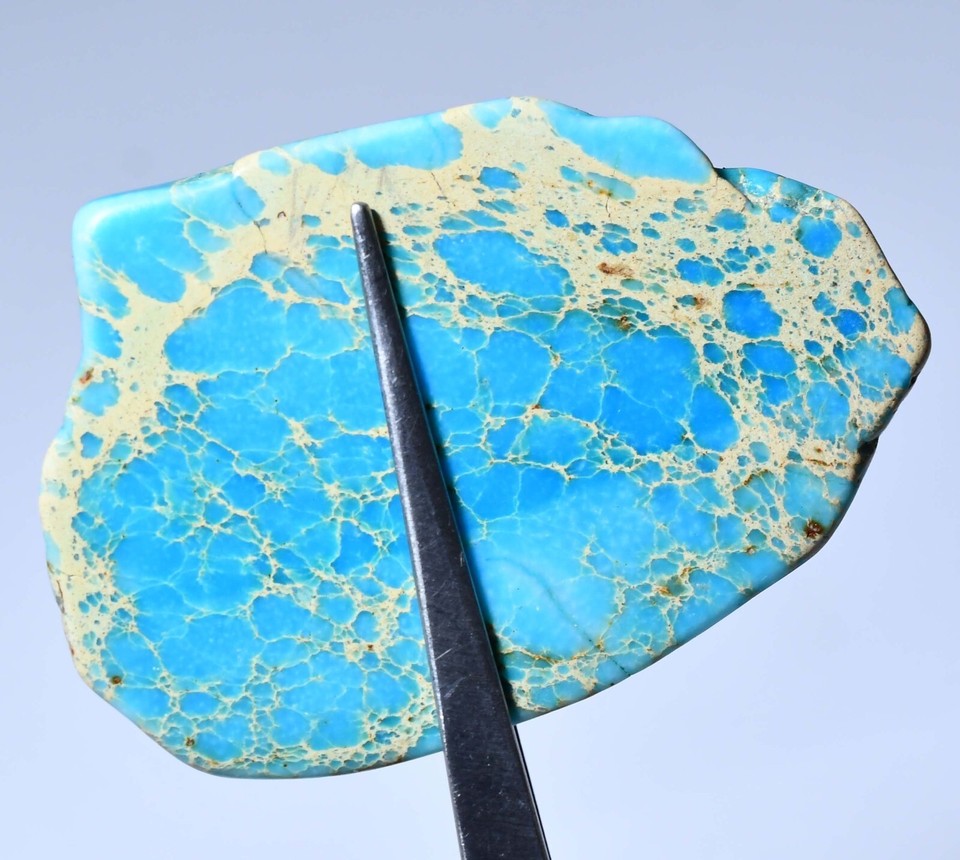 Natural Blue Ridge Turquoise 129.5 Ct Polished Slab Untreated Certified ...