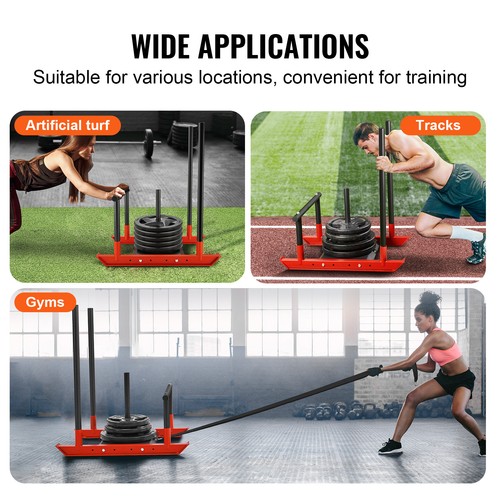 VEVOR Weight Power Pull Push Sled Fitness Strength Speed Resistant ...