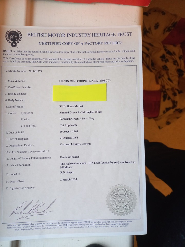 CLASSIC AUSTIN MINI COOPER MK 1 MEMORABILIA | eBay UK