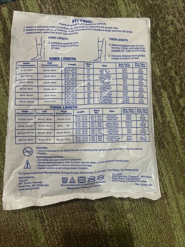 Carolon CAP Anti-Embolism Compression Stockings Knee Small Tall 512 1 ...