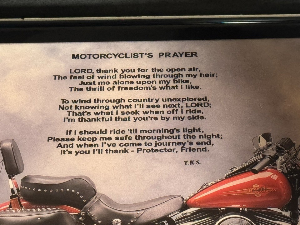 Harley Davidson Motorcyclist’s Prayer Motorcycle Plaque Wall Decor ...