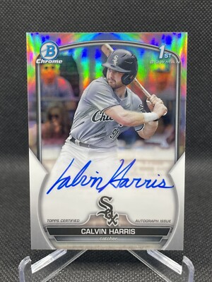 2023 Bowman Chrome Draft Calvin Harris 1st Auto /499 Refractor Chicago ...