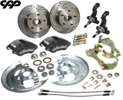 CHEVELLE NOVA CAMARO STOCK SPINDLE BLACK WILWOOD DISC BRAKE CONVERSION ...