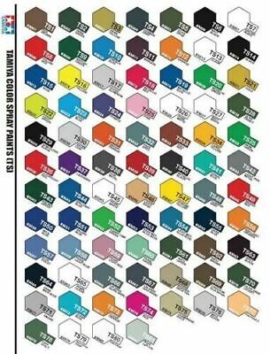 TAMIYA COLOR TS PLASTIC SPRAY PAINT 100ml CAN TS1-TS101 Model Spray ...
