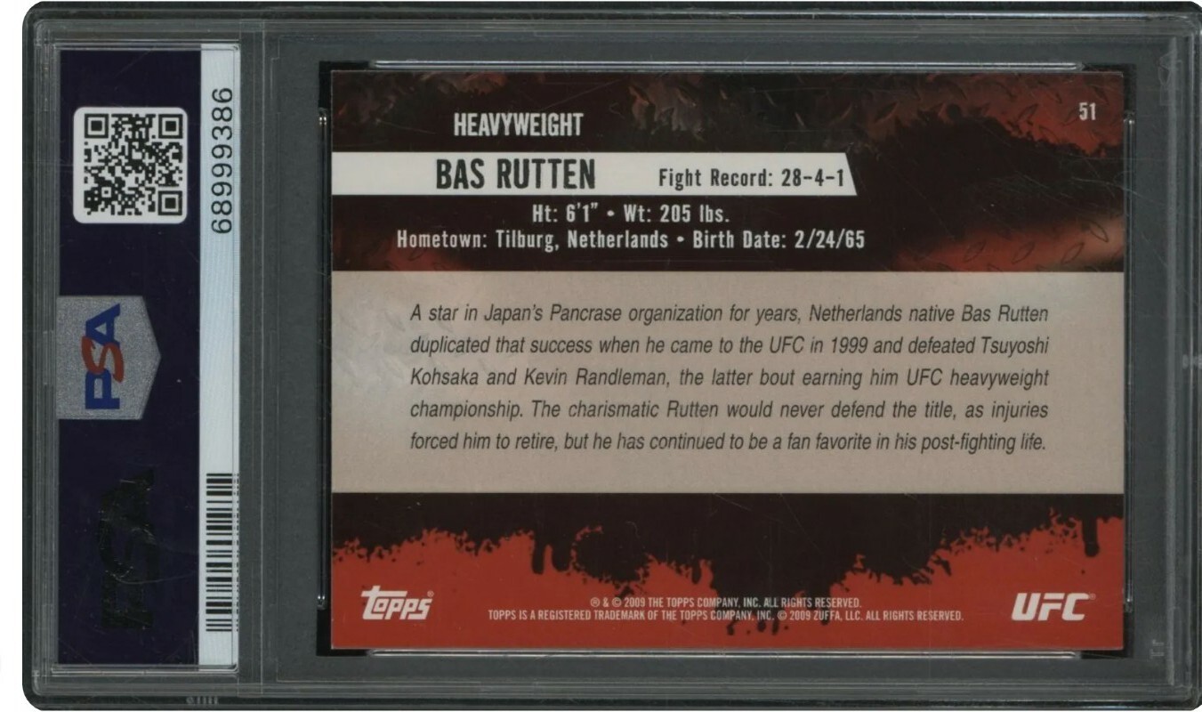 2009 Topps UFC Round 2 - #51 Bas Rutten (RC) for sale online | eBay