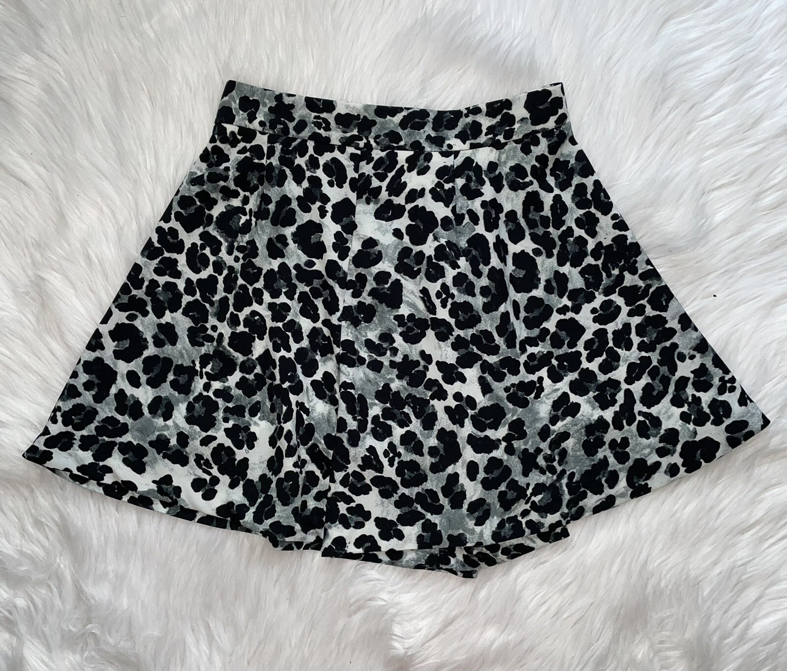 NWT ZARA CHEETAH LEOPARD PRINT SKORT SKIRT SHORTS WOMENS XS ANIMAL ...