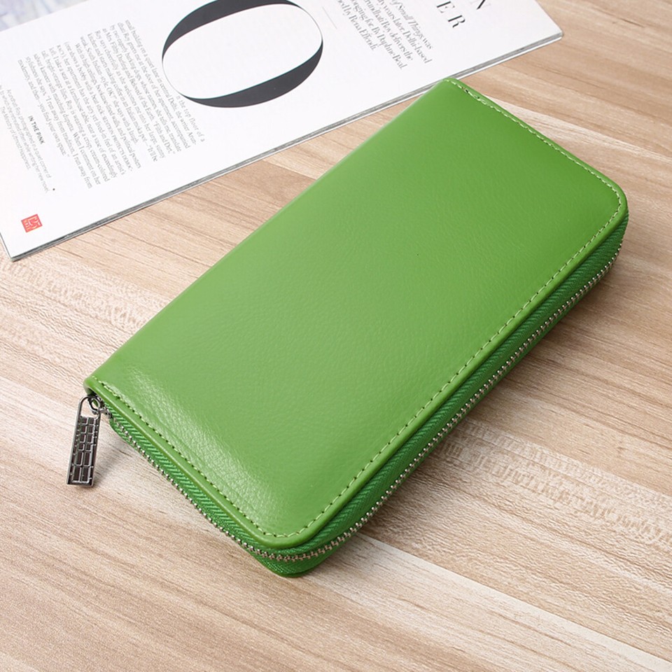 Large Capacity Credit Card Wallet Leather Secure RFID Wallet for Women ...