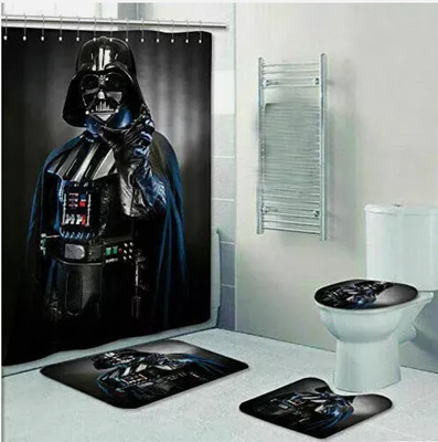 Darth Vader Star Wars Bathroom Rugs Set Shower Curtain Bath Mat Toilet ...