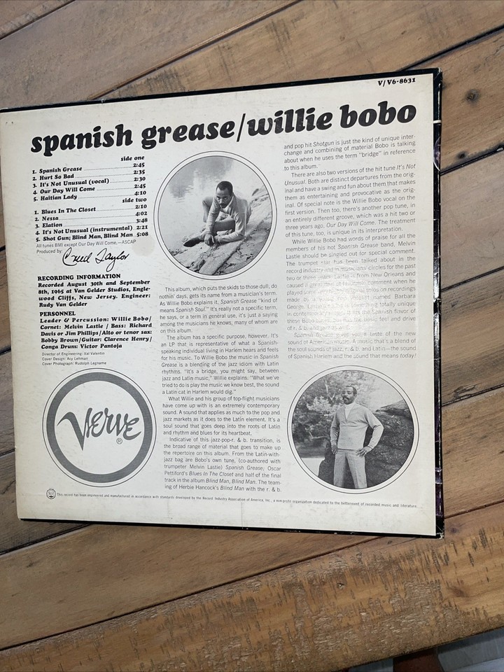 Willie Bobo 2 LP lot vtg Puerto Rico Jazz : Uno Dos Tres 1 2 3 ...