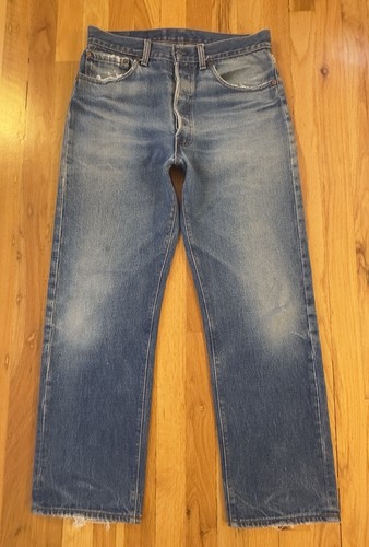 VTG 80s Levi's 501 Men’s *Actual 32x28* Button Fly Denim Jeans Distress ...