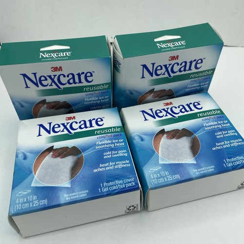 4 PK 3m Nexcare Reusable Cold Hot Pack 4" x 10" with Protective Cover ...