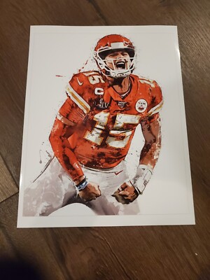 PATRICK MAHOMES Art Print Photo 8 x 10" Poster KANSAS CITY CHIEFS Man ...