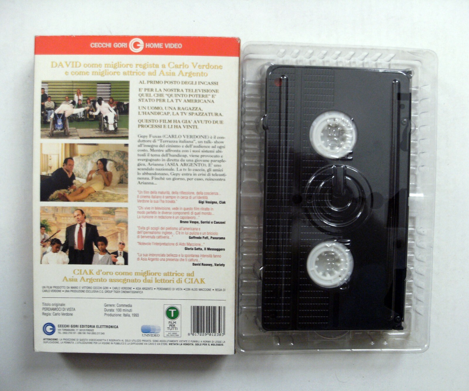 VHS PERDIAMOCI DI VISTA (1993) CARLO VERDONE -ASIA ARGENTO -C. GORI -EX ...