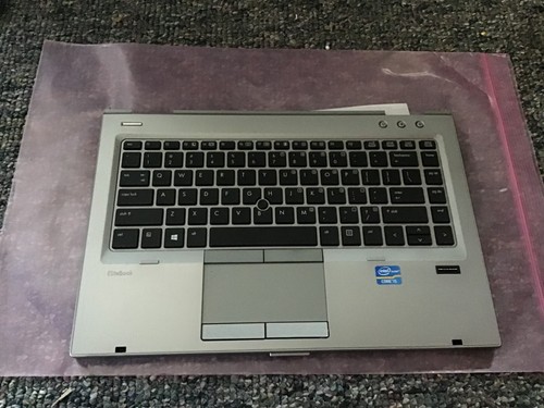 HP EliteBook 8470P 686964-001 Genuine Palmrest & Touchpad Keyboard w/fp ...