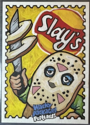 2023 Wacky Packages Postcards April Fools SKETCH Card SLAYS by Kimber ...
