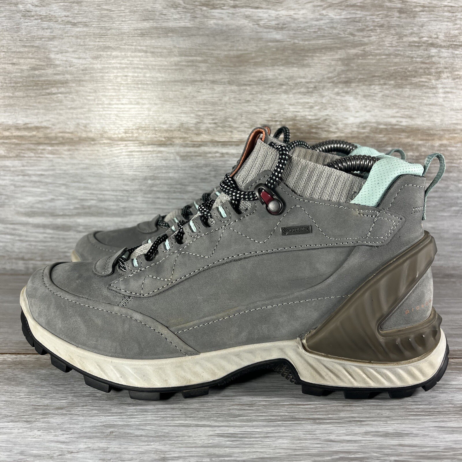 ECCO Women's Exohike High Gore-tex Gray Leather Hikin… - Gem