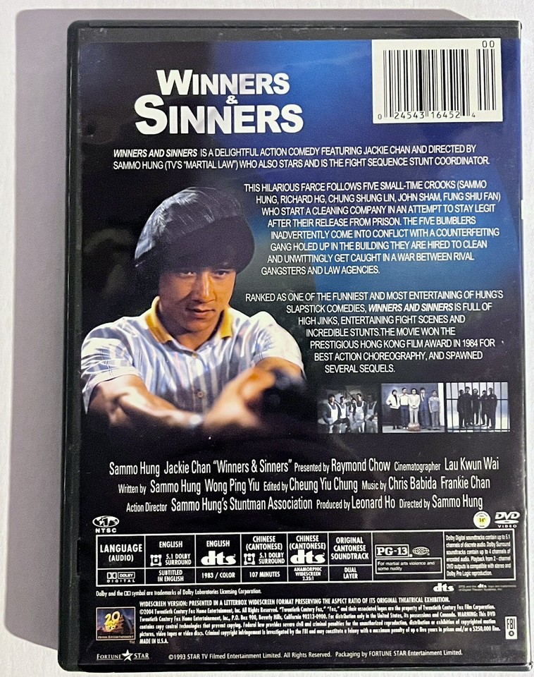 Winners & Sinners (DVD, 1983) Jackie Chan *LIKE NEW* *RARE* | eBay