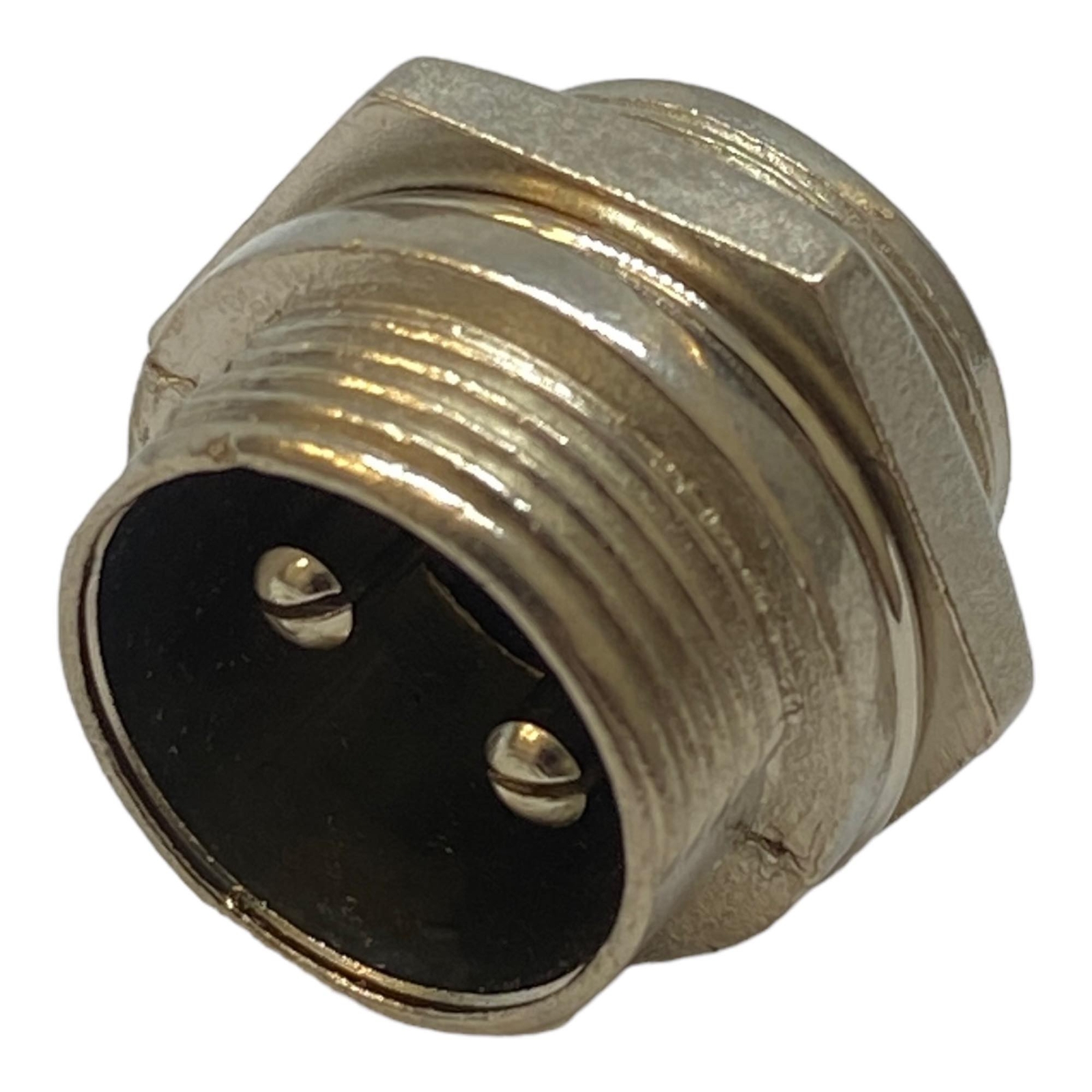 CN034-2P 2-Pin 2 Position Male Microphone Mic Plug Chassis Mount Socket ...