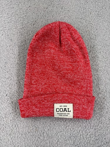Coal Headwear Beanie Toque Adult One Size Red Knit Acrylic Ski ...